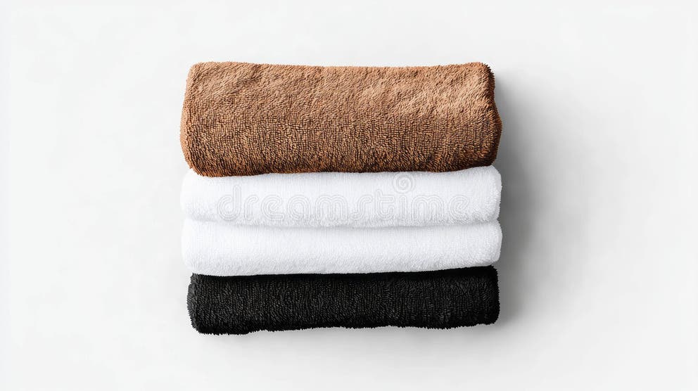 Realistic Stack of Tea Towels for Home Decor and Kitchen Use Stock ...