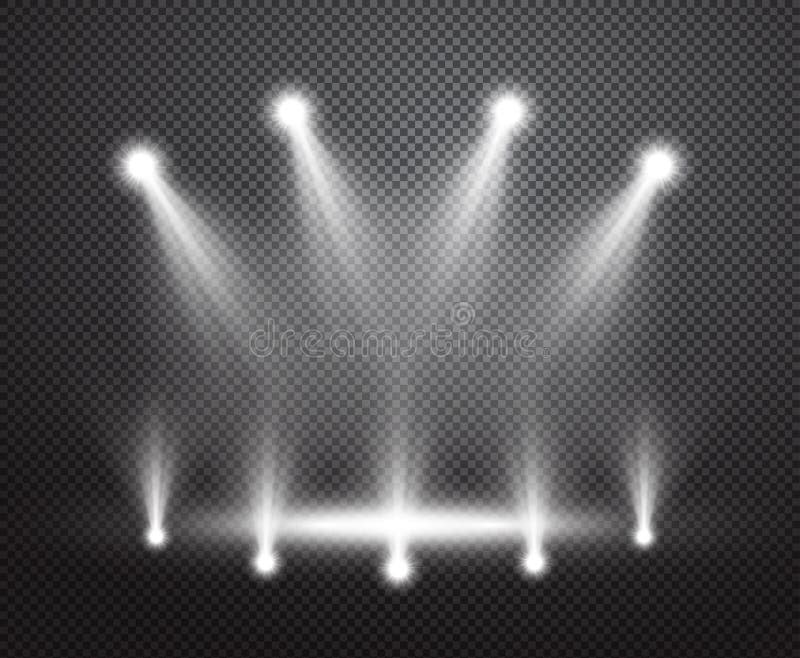 Realistic Stage Lighting Vector Background Stock Vector - Illustration ...