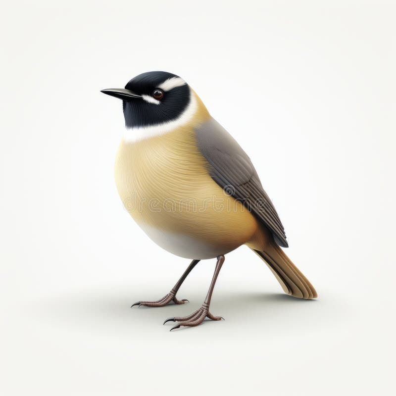 Realistic Standing Bird Detailed Rendering with Minimal Retouching ...