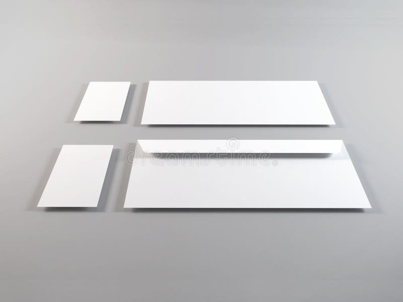 Realistic Stationery Set 3D Illustration Mockup Scene Stock ... Realistic Stationery Set 3D Illustration Mockup Scene Stock ...