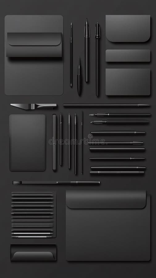 A Realistic Stationery Set with Subtle Shadow Effects and Layered ... A Realistic Stationery Set with Subtle Shadow Effects and Layered ...