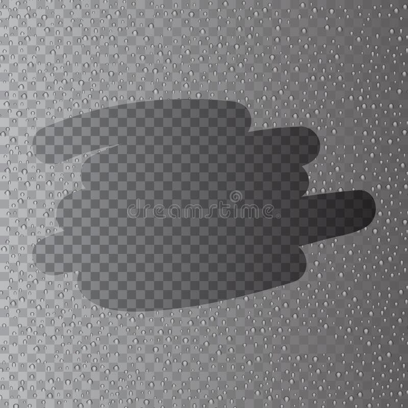 Realistic Steam with Droplets of Condensate on the Glass Stock Vector ...