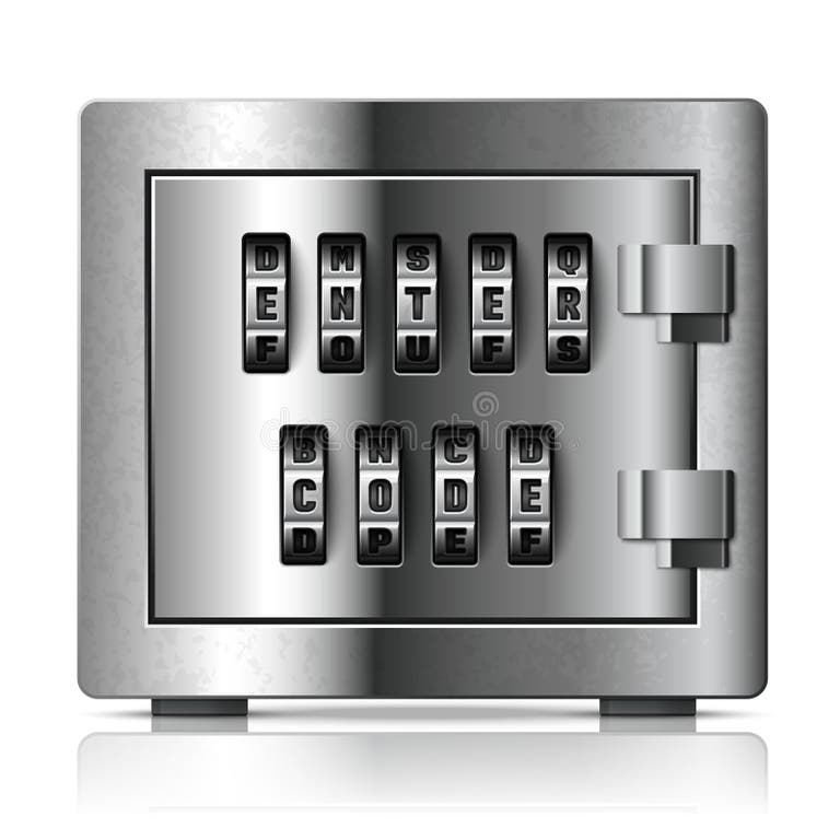 Realistic Steel Safe Icon Security Concept Stock Vector - Illustration ...