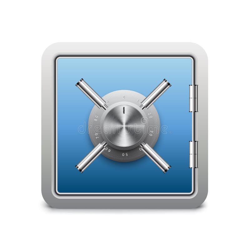 Realistic Steel safe stock vector. Illustration of icon - 63835418