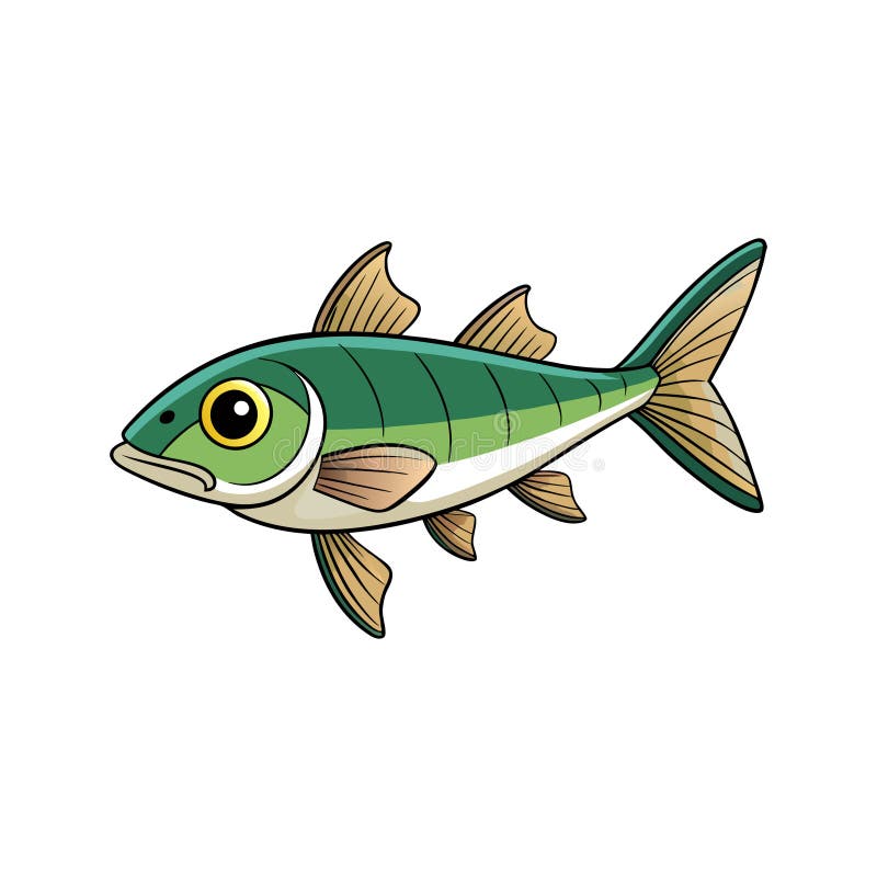 Realistic Stickleback Depiction in Colorful Underwater Scene Stock ...