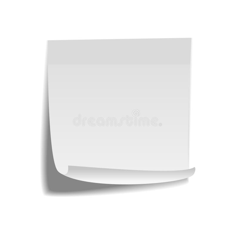 Realistic Sticky Note with Shadow Stock Vector - Illustration of ...