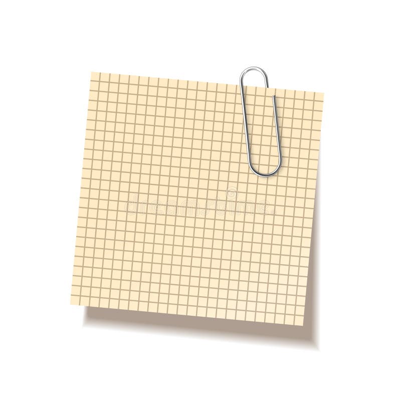 Realistic Sticky Note Sheet. Blank Lined Paper. Vector Illustration ...