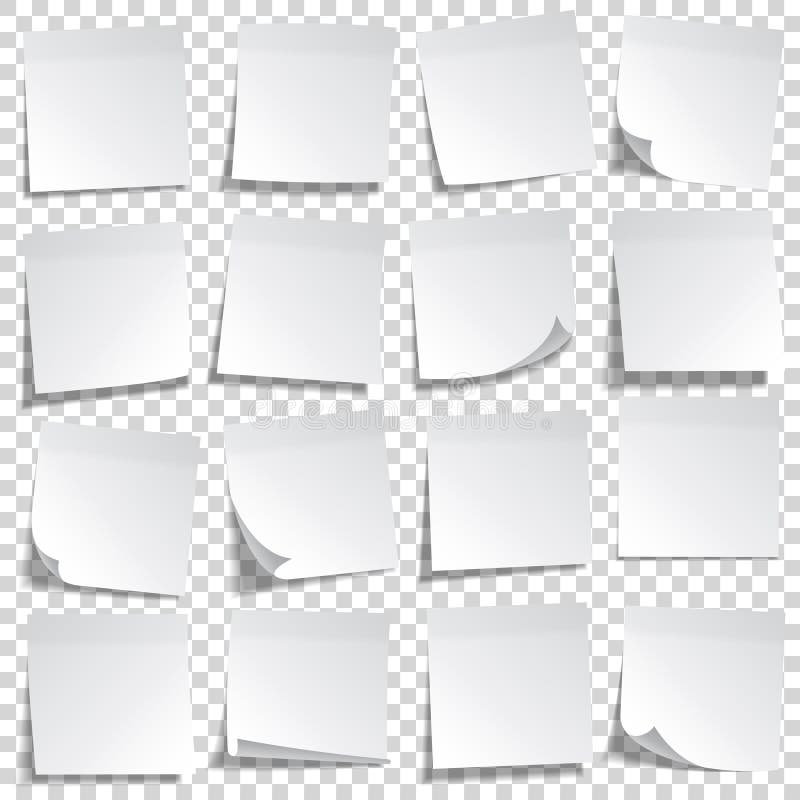 Realistic Sticky Note. White Paper. Message on Notepaper. Reminder ...