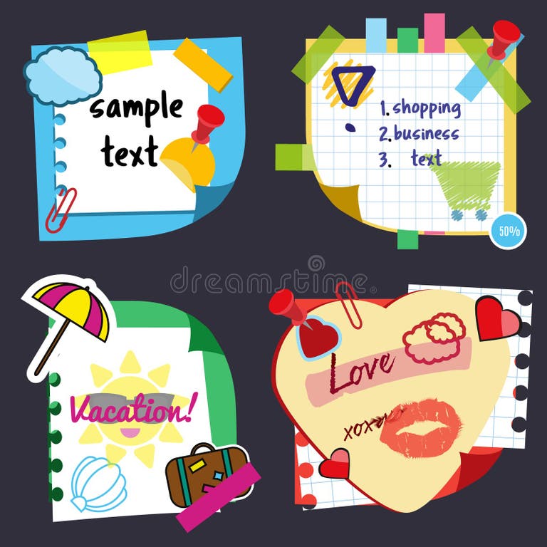Hanging Reminder Stickers Stock Illustrations – 32 Hanging Reminder ...
