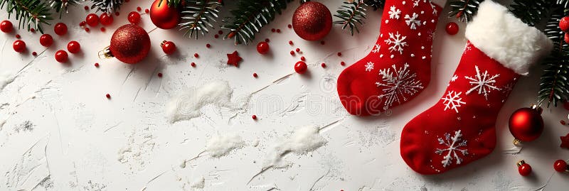 Realistic Stocking Stuffers on Canvas for Designers Stock Illustration ...