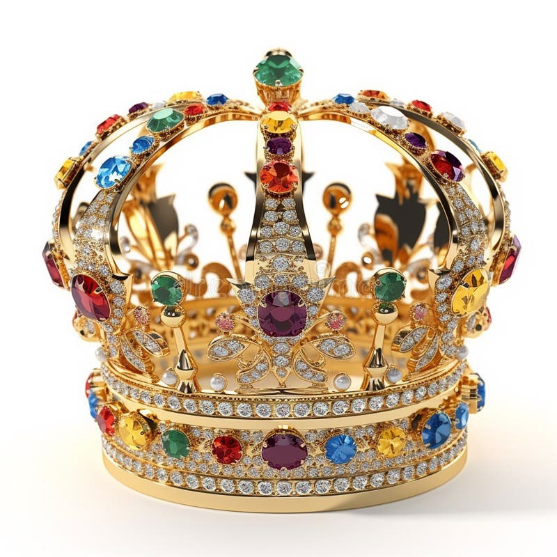 REALISTIC STONE DIAMOND CROWN LUXURY 3D CROWN of QUEEN Stock ...