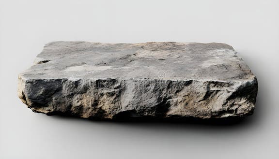 Realistic Stone Slab Isolated on White Background, Perfect for ...