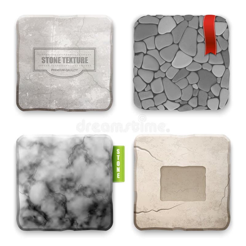 Realistic Stone Texture Design Concept Stock Vector - Illustration of ...
