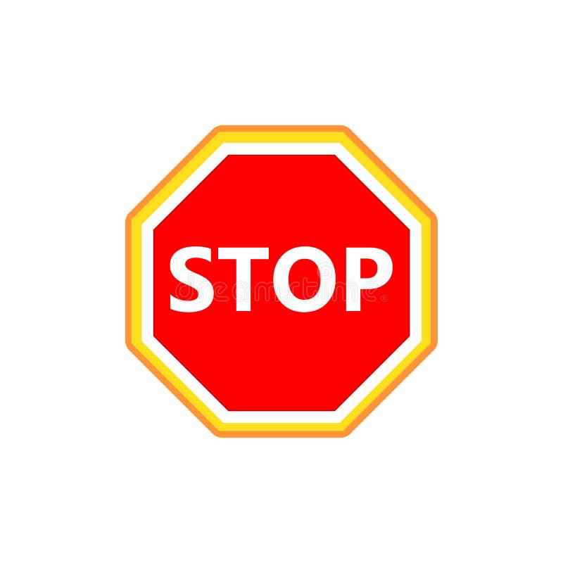Realistic Stop Sign Icon. Vector Illustration Eps 10 Stock Illustration ...