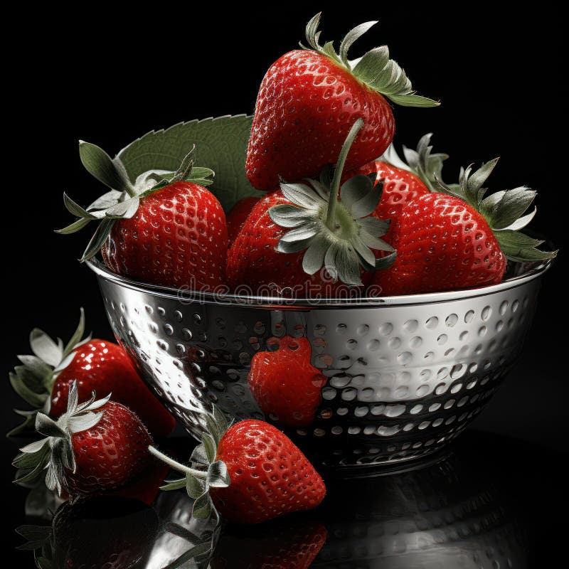 Realistic Strawberry: Vibrant Composition on a Marvelous Background ...