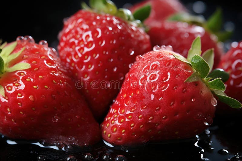 Realistic Strawberry: Vibrant Composition on a Marvelous Background ...