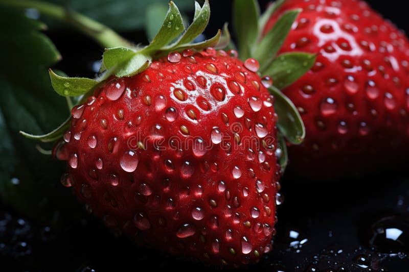 Realistic Strawberry: Vibrant Composition on a Marvelous Background ...