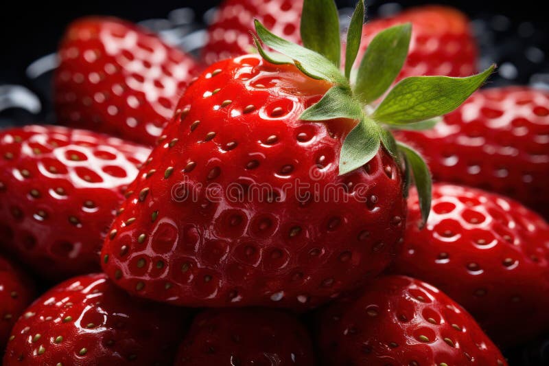 Realistic Strawberry: Vibrant Composition on a Marvelous Background ...