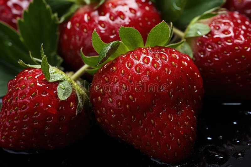 Realistic Strawberry: Vibrant Composition on a Marvelous Background ...