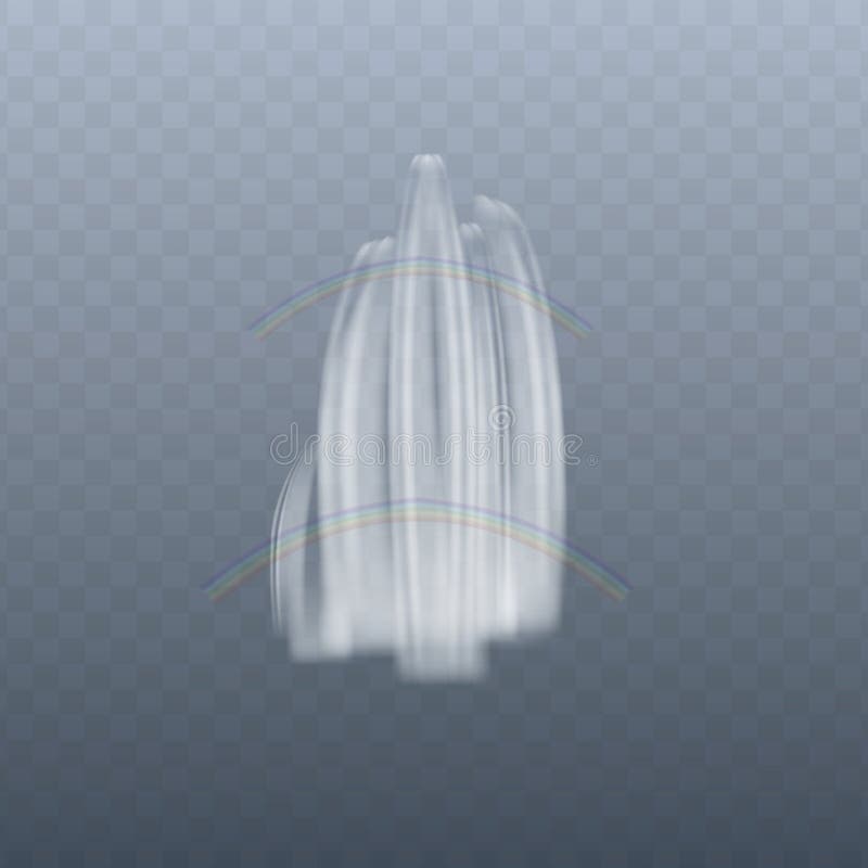 Realistic Waterfall Stream Isolated on Transparent Background, Vertical ...