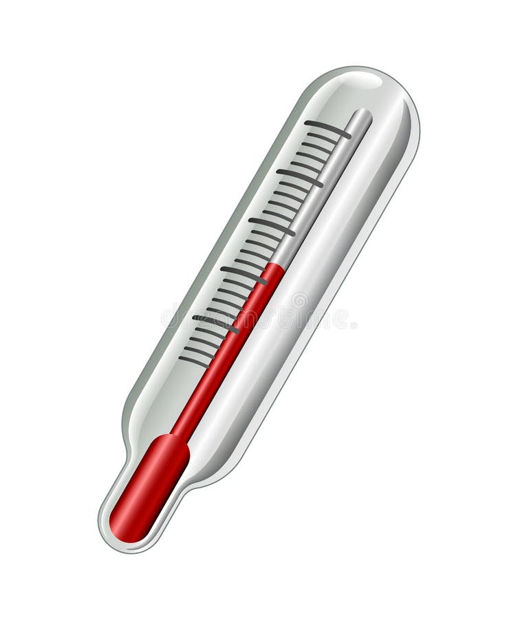Realistic Stylized Cartoon Thermometer Stock Vector - Illustration of ...