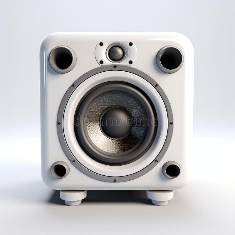Realistic Subwoofer Rendering on White Background with Octane Stock ...
