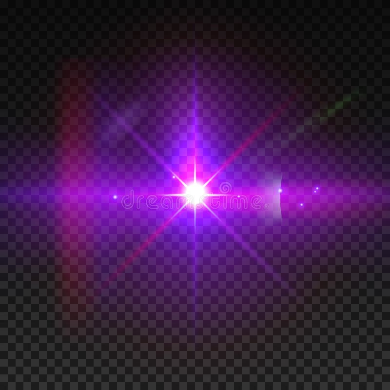 Realistic Sun Burst with Flare. Lens Flare Illustration on Transparent ...