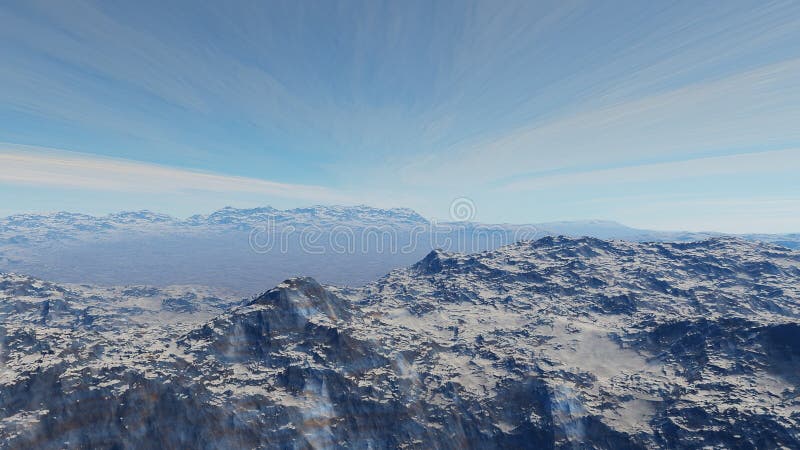 Realistic Surface of an Alien Planet, View from the Surface of an Exo ...