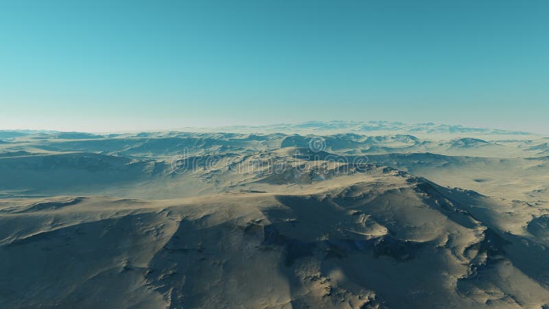 Realistic Surface of an Alien Planet, View from the Surface of an Exo ...