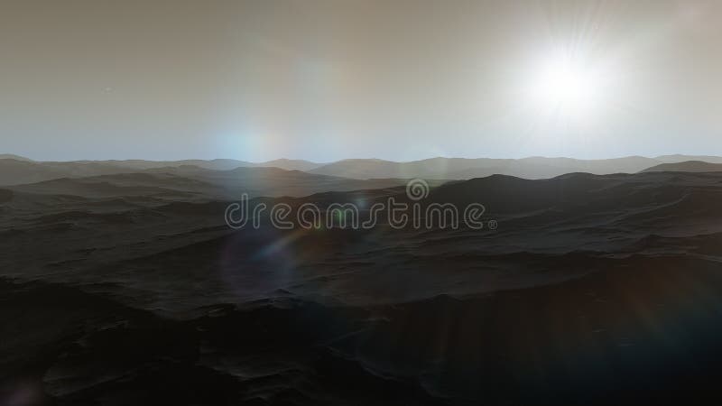 Realistic Surface of an Alien Planet, View from the Surface of an Exo ...