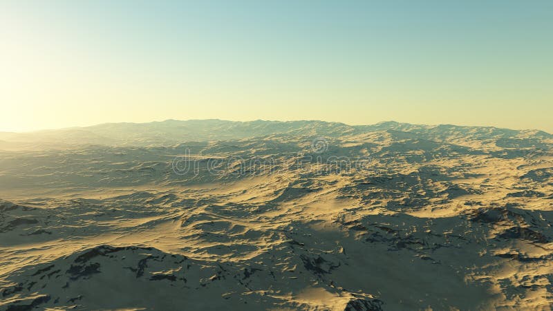 Realistic Surface of an Alien Planet, View from the Surface of an Exo ...