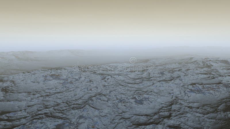 Realistic Surface of an Alien Planet, View from the Surface of an Exo ...