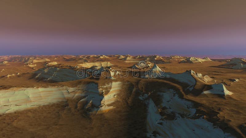 Realistic Surface of an Alien Planet, View from the Surface of an Exo ...