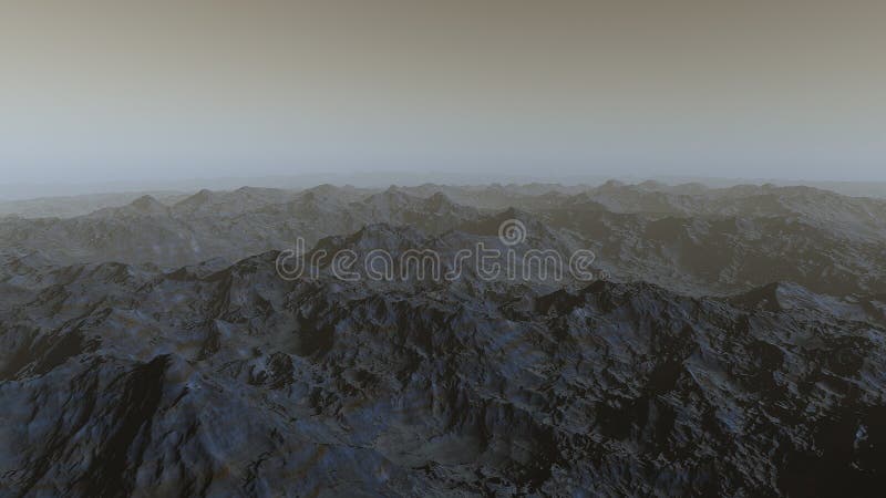 Realistic Surface of an Alien Planet, View from the Surface of an Exo ...