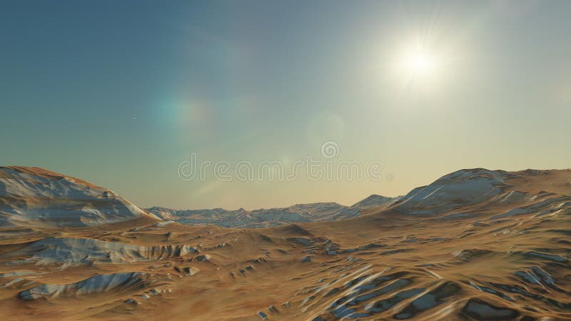 Realistic Surface of an Alien Planet, View from the Surface of an Exo ...