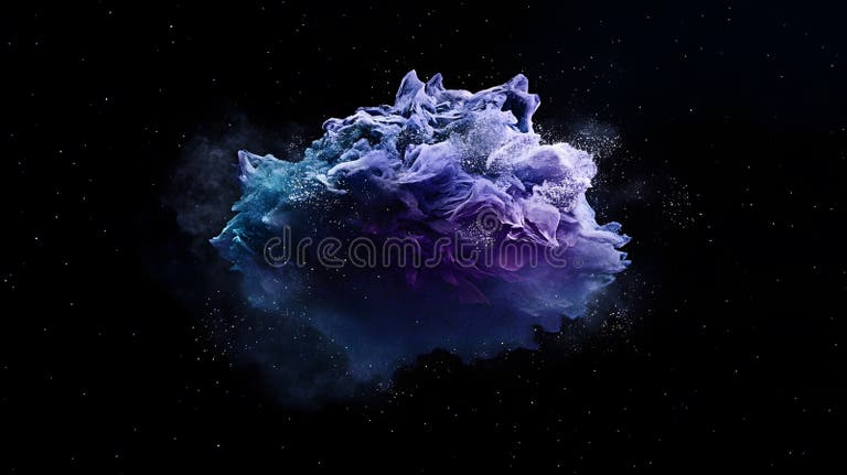 Realistic Surreal Space Scene Stock Illustration - Illustration of ...