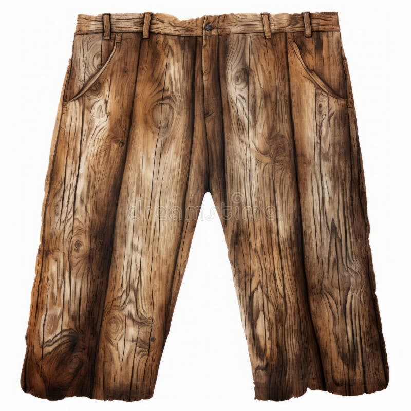 Realistic Surrealism: Mens Shorts with Wood Effect Paint Stock ...