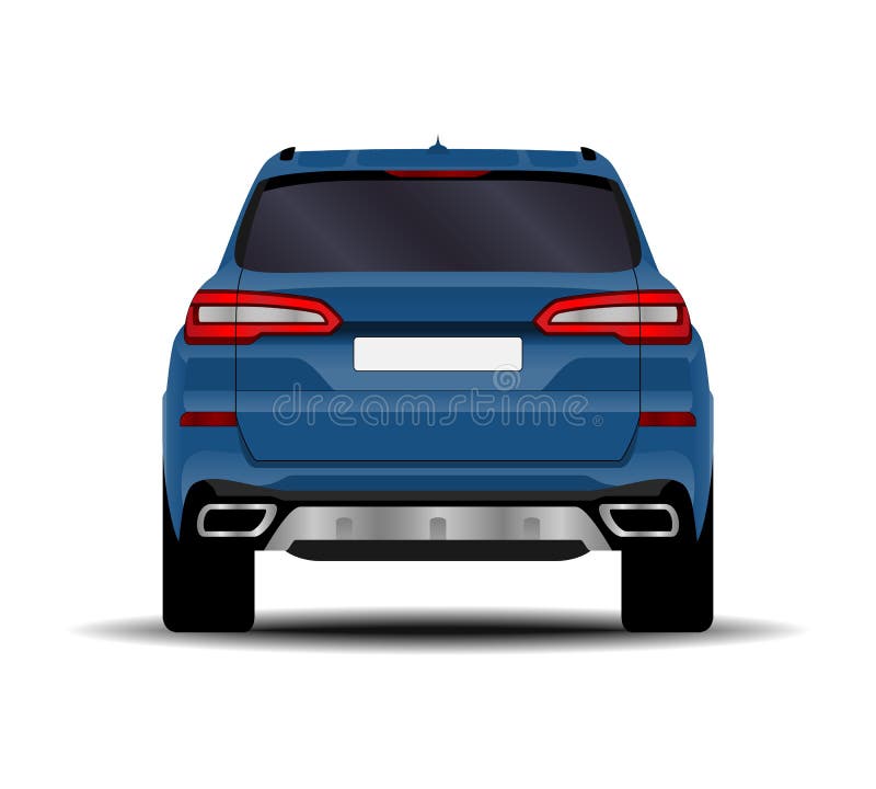 Realistic SUV car. stock illustration. Illustration of back - 127128812