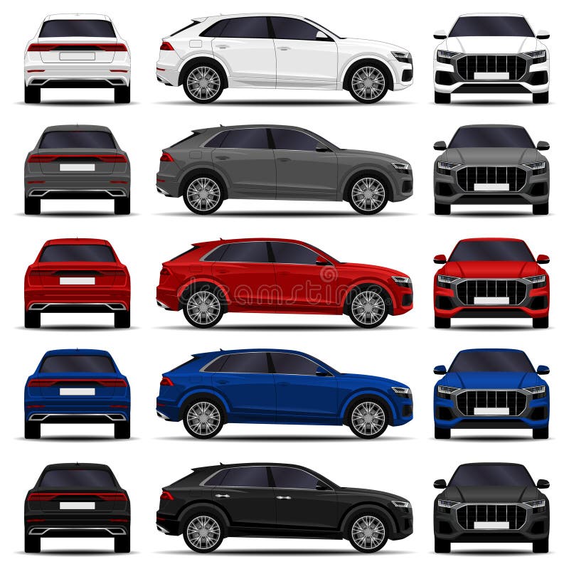 Realistic SUV car. stock vector. Illustration of motor - 185559120