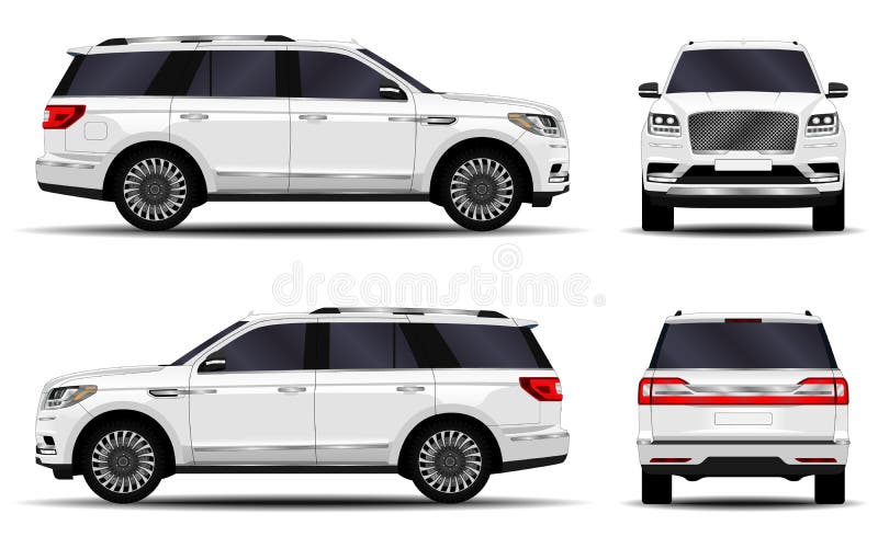 Realistic SUV cars set stock vector. Illustration of shadow - 184907633