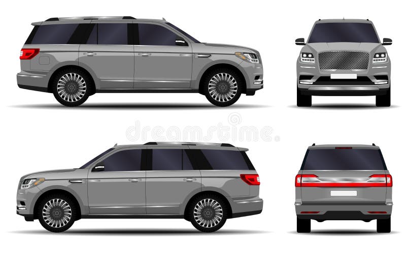 Realistic SUV cars set stock vector. Illustration of driving - 184907629