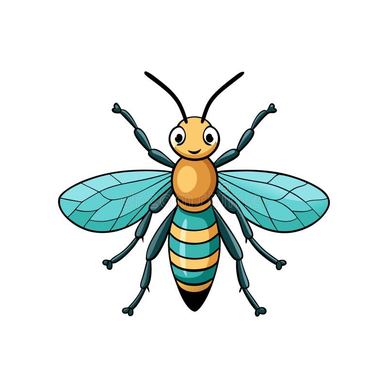 Realistic Sweat Bee Illustration Highlighting Its Features Stock Image ...