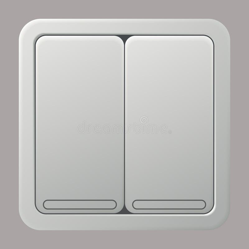 Realistic Switcher Icon. Home Buttons Plastic Light Toggle. Interior ...