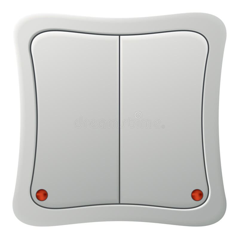 Realistic Switcher Icon. Home Buttons Plastic Light Toggle. Interior ...