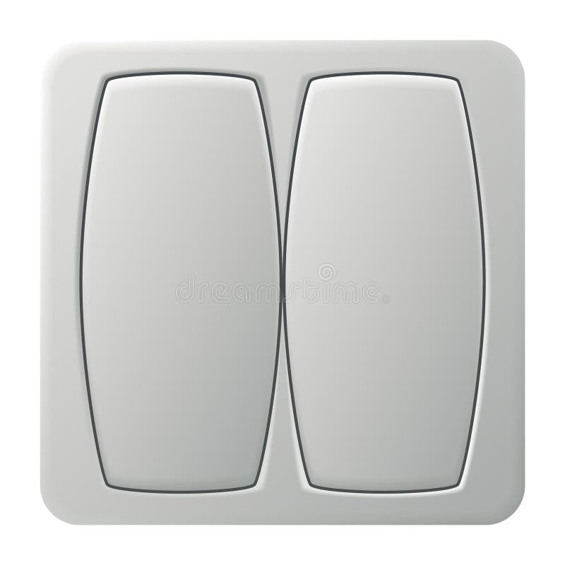 Realistic Switcher Icon. Home Buttons Plastic Light Toggle. Interior ...