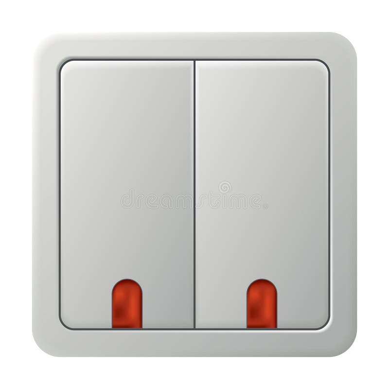 Realistic Switcher Icon. Home Buttons Plastic Light Toggle. Interior ...