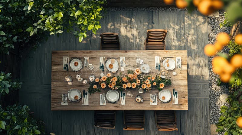 Realistic table overhead stock illustration. Illustration of theme ...