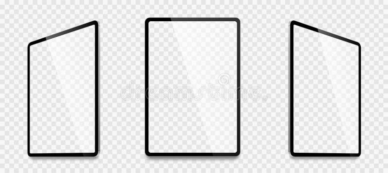 Realistic Tablet Computer Mockup Set. Tablet PC Realistic Mockup Front ...