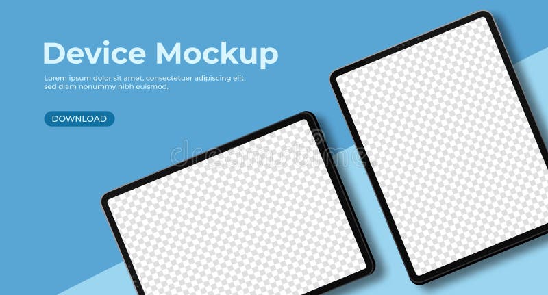 Realistic Tablet Mockups. Modern Tablet with Empty Screen. Template for ...