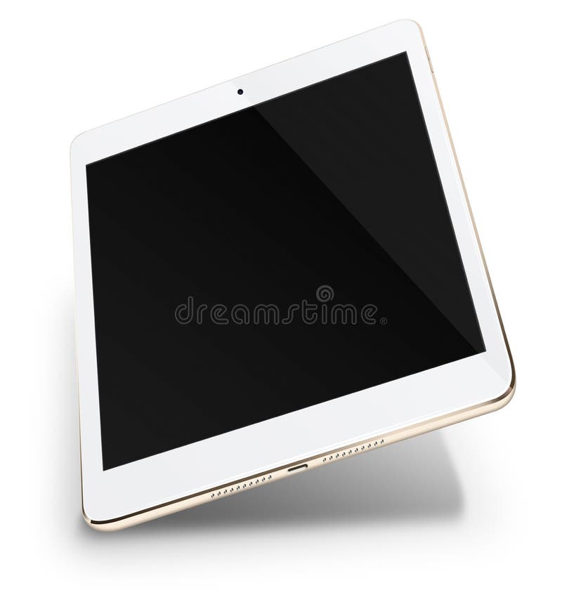 Realistic Tablet Pc Computer with Black Screen. Stock Illustration ...